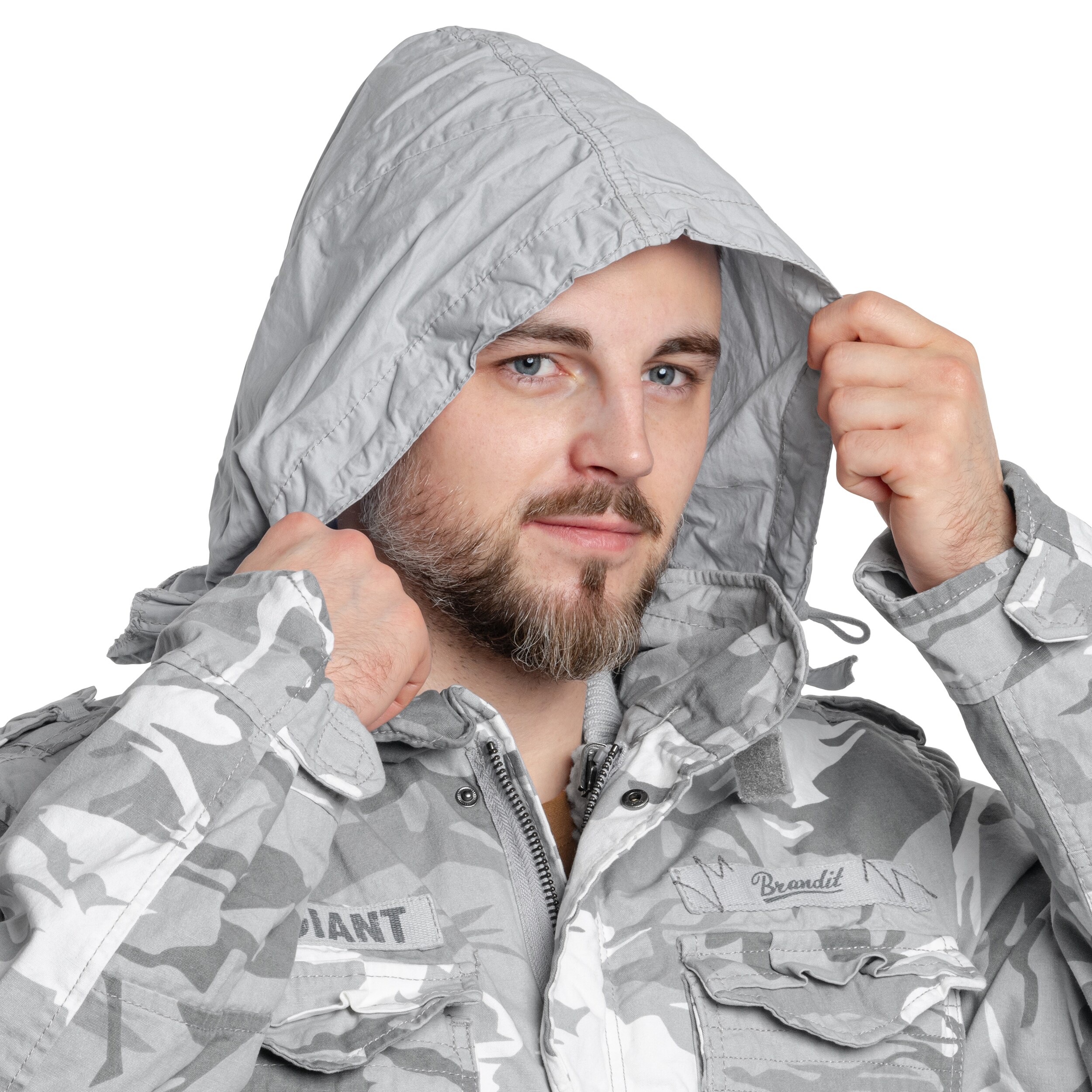 Brandit M65 Giant Jacket - Blizzard Camo - Buy Online - MILITARY.EU Shop