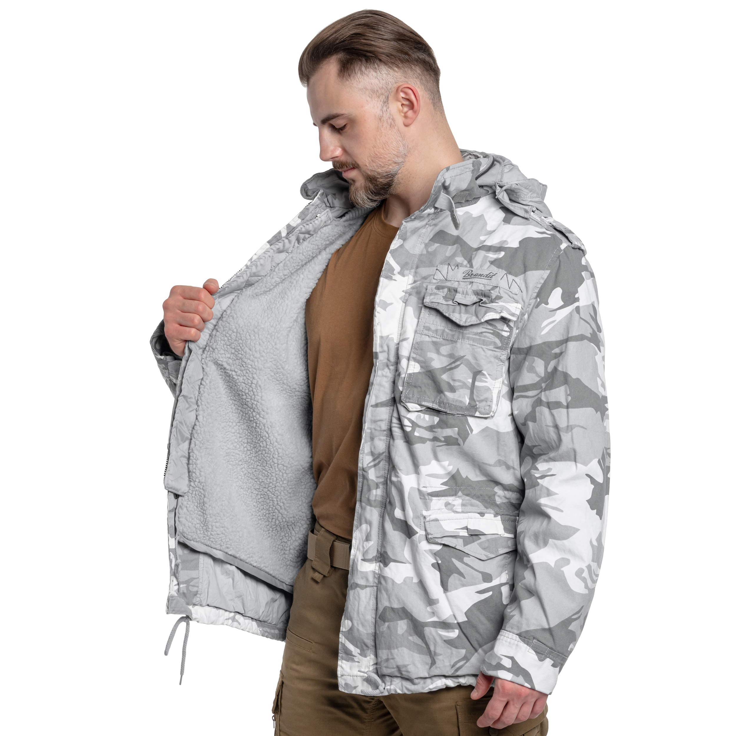 Brandit M65 Giant Jacket - Blizzard Camo - Buy Online - MILITARY.EU Shop