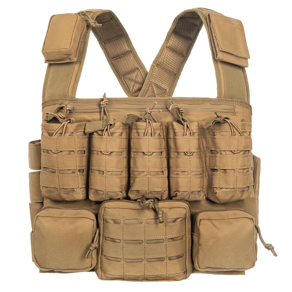 Tactical waistcoat Voodoo Tactical Chest Rig - Coyote - Buy Online ...