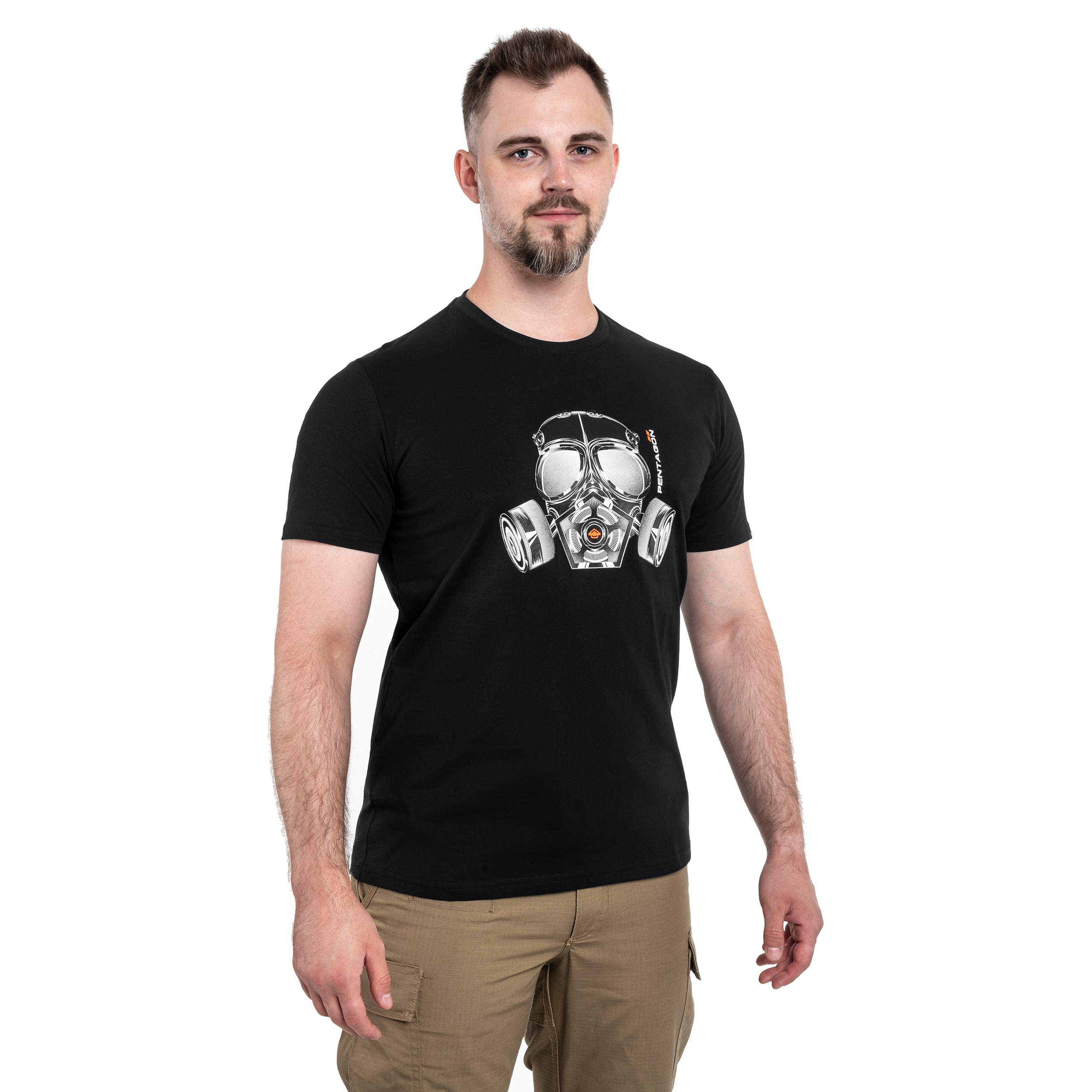 Pentagon "Gas-Mask" T-Shirt - Black - Buy Online - MILITARY.EU Shop